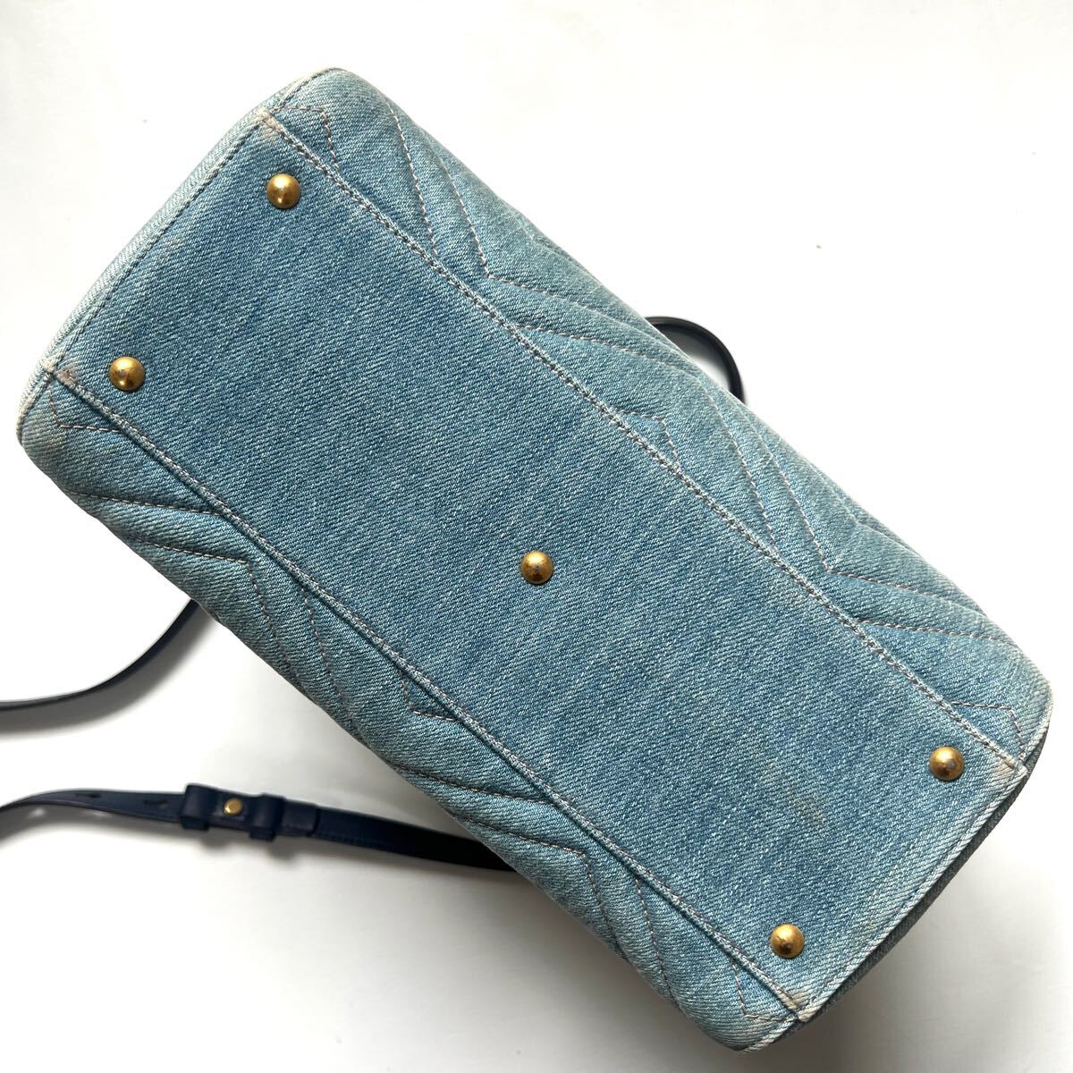 GUCCI グッチ 2way デニム GGマーモント ハンドバッグ GUCCI グッチ 2way デニム GGマーモント ハンドバッグ