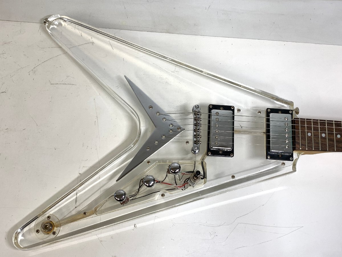 Yahoo!オークション - 【ジャンク】JUNO Vシェイプ 変形ギター＜ボディ...