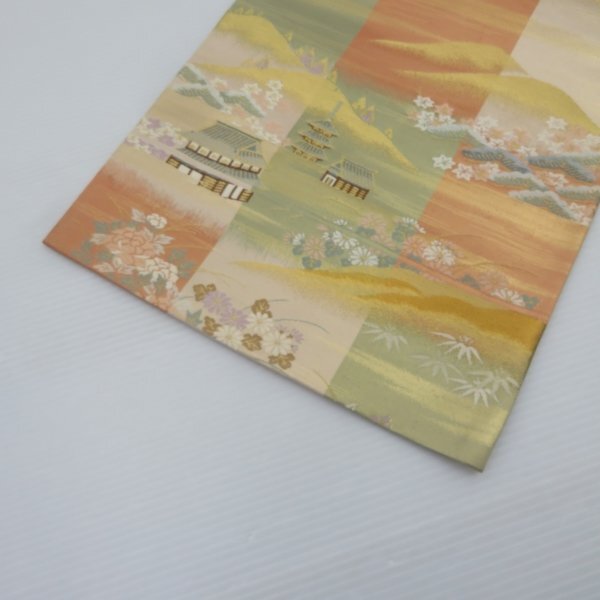 Yahoo!オークション - 着物10 1円 絹 袋帯 六通柄 長さ428cm [同梱可]...