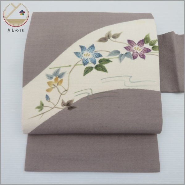 Yahoo!オークション - 着物10 絹 名古屋帯 相良刺繍 お太鼓柄 九寸帯 ...