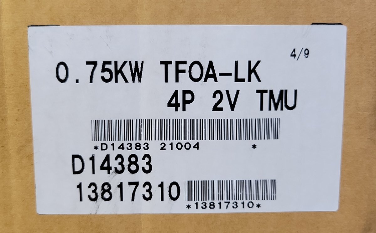 Yahoo!オークション - 日立 三相インダクションモータ TFOA-LK 4P 2V ...