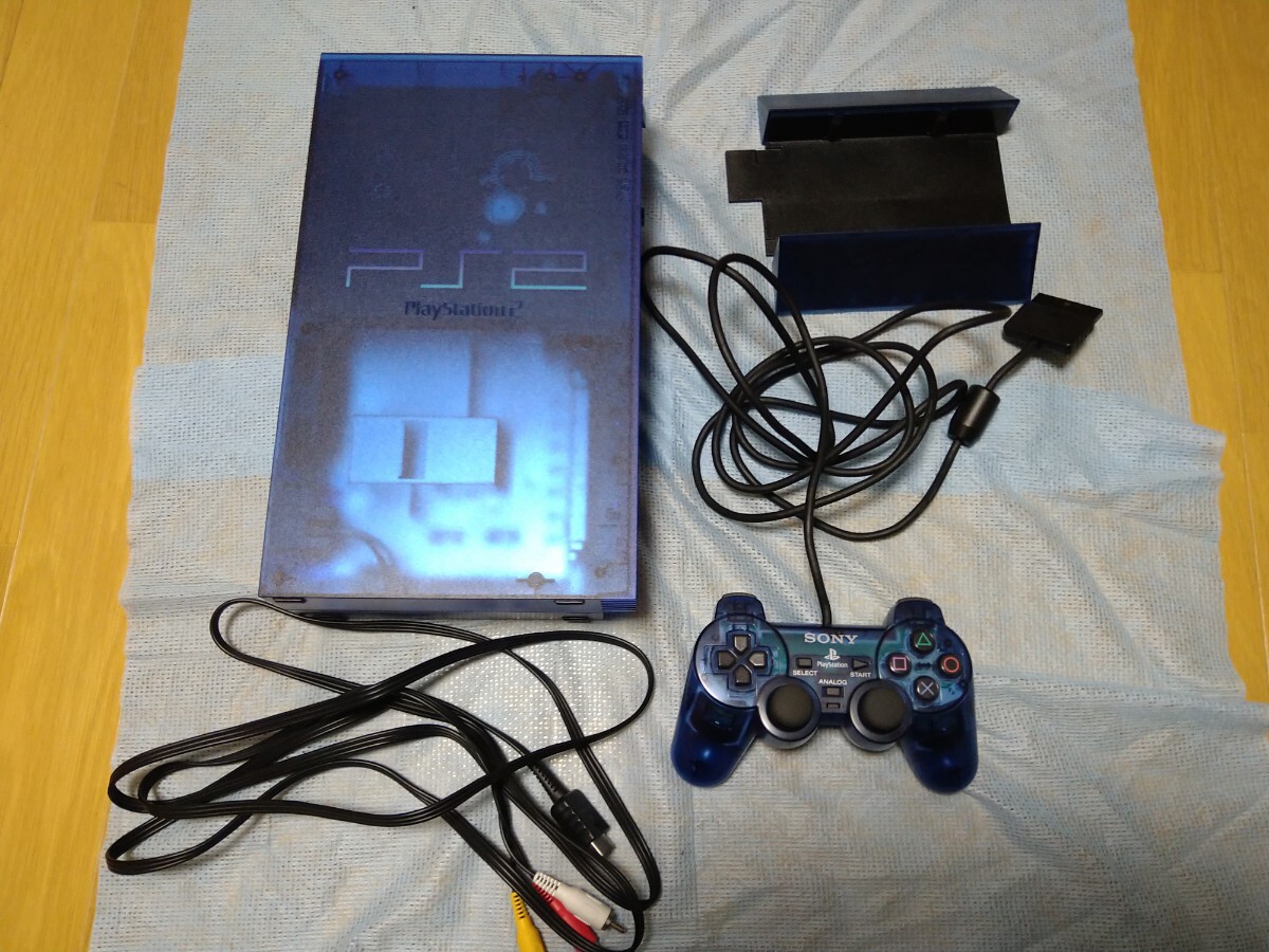 Yahoo!オークション - SONY PS2 オーシャンブルー ソニー プレステーシ...