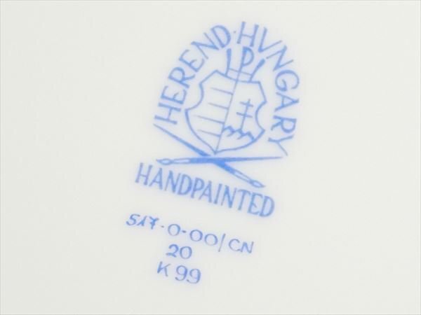 Yahoo!オークション - k167 HEREND ヘレンド 清の花籠 プレート 19cm