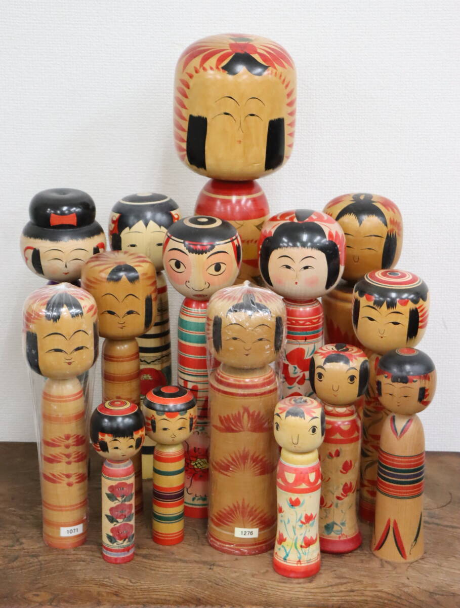 Yahoo!オークション - こけし 計15体 まとめ/セット 在銘/銘有 工芸品/...