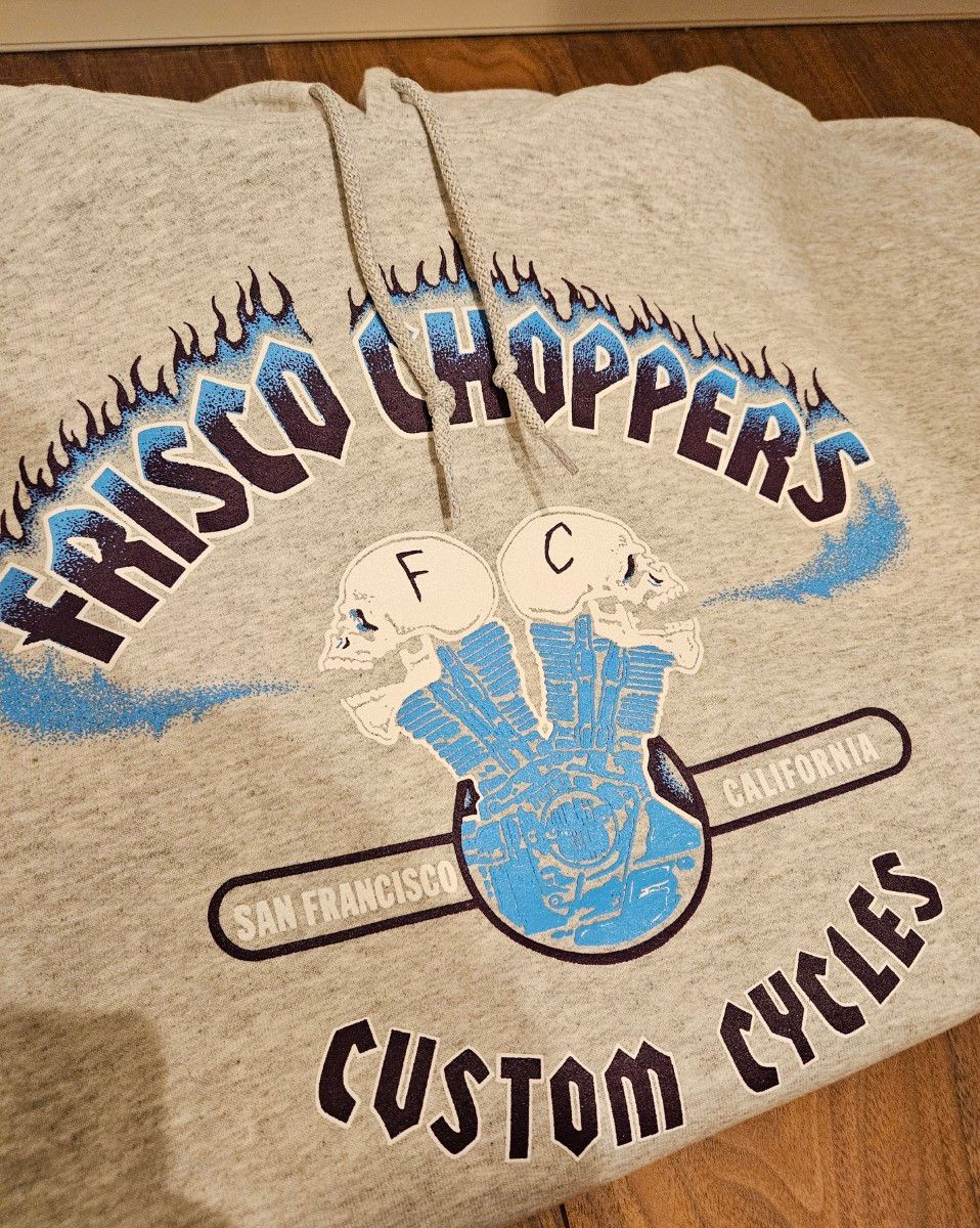 キムタク着 FriscoChoppers PulloverHoodie XLサイズ アッシュ キムタク着 FriscoChoppers PulloverHoodie XLサイズ アッシュ