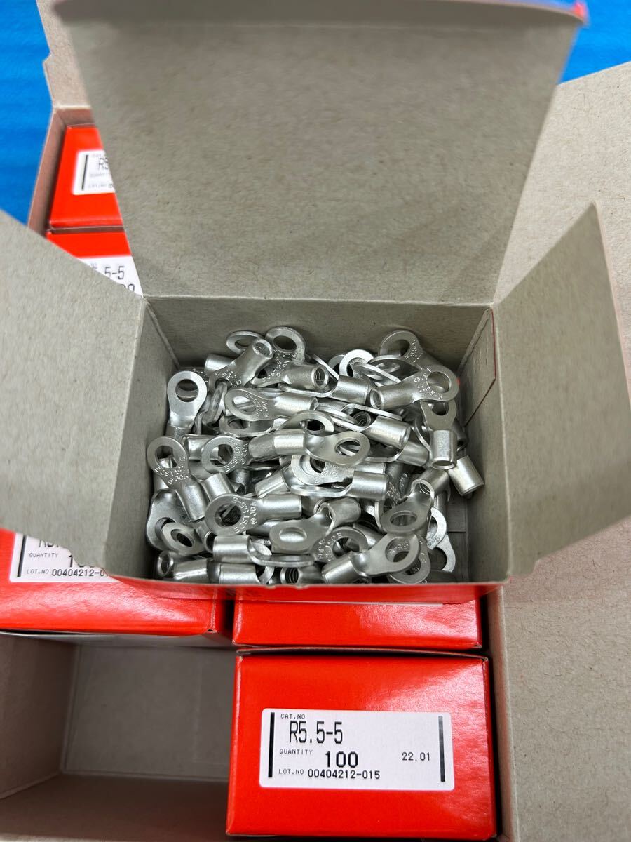 Yahoo!オークション - 8-10-29-1 JST 裸圧着端子 丸形 (R形) R5.5-5 10...