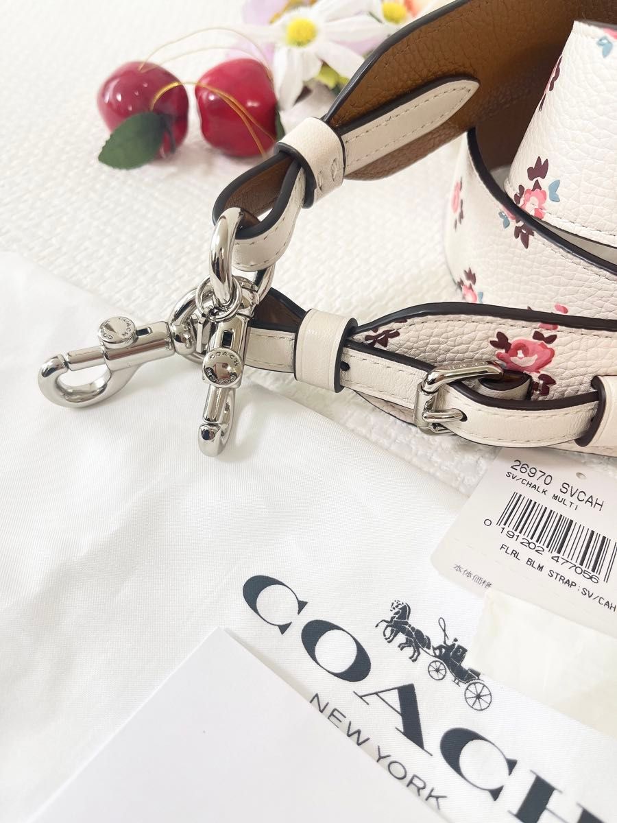COACH コーチ バッグ用 ショルダーストラップ フローラル 花柄 COACH コーチ バッグ用 ショルダーストラップ フローラル 花柄
