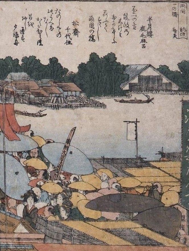 葛飾北斎作 浮世絵版画「絵本 隅田川両岸一覧」中巻 越前和紙 葛飾北斎作 浮世絵版画「絵本 隅田川両岸一覧」中巻 越前和紙
