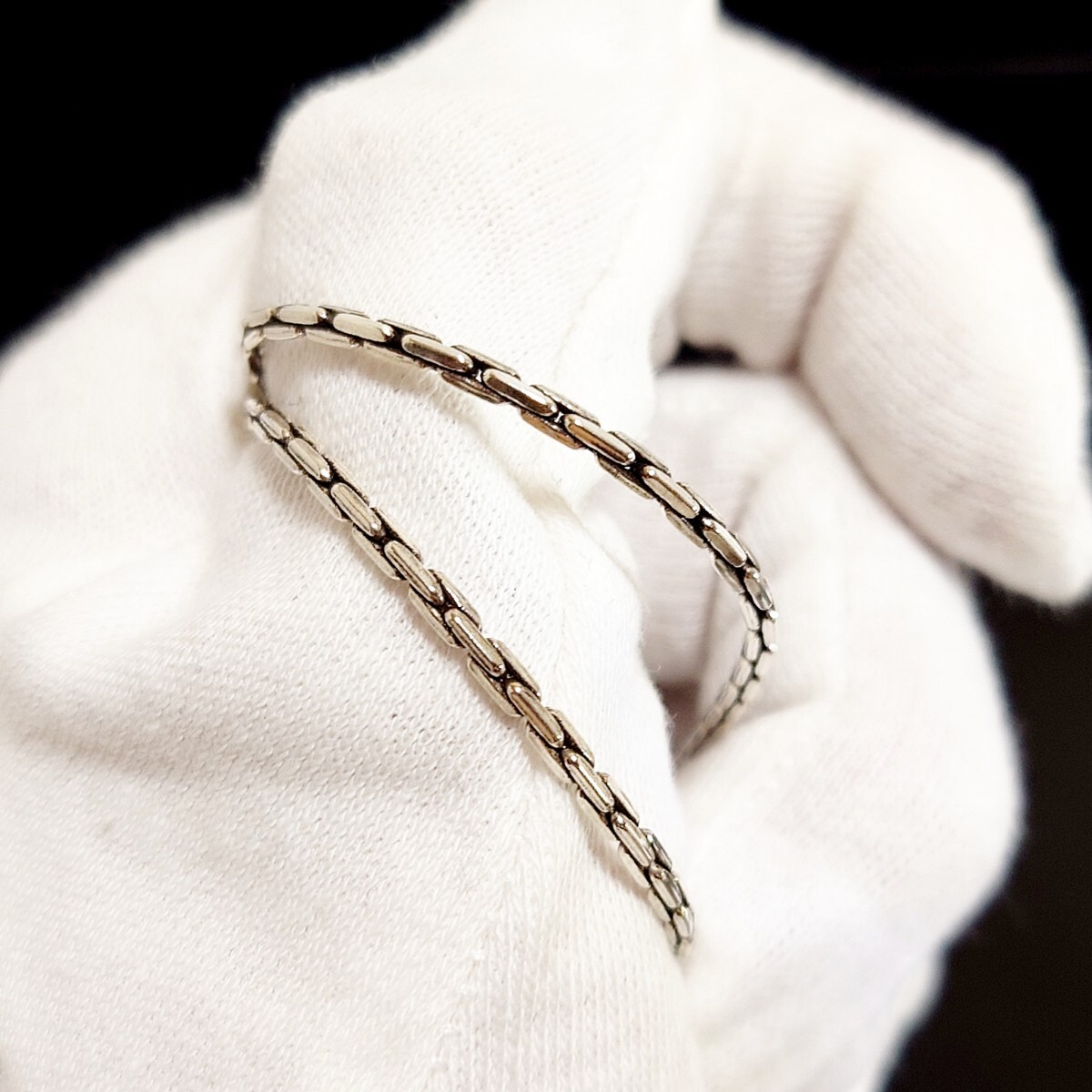 Yahoo!オークション - 6238 SILVER925 艶質感 コブラチェーンチェーン4...