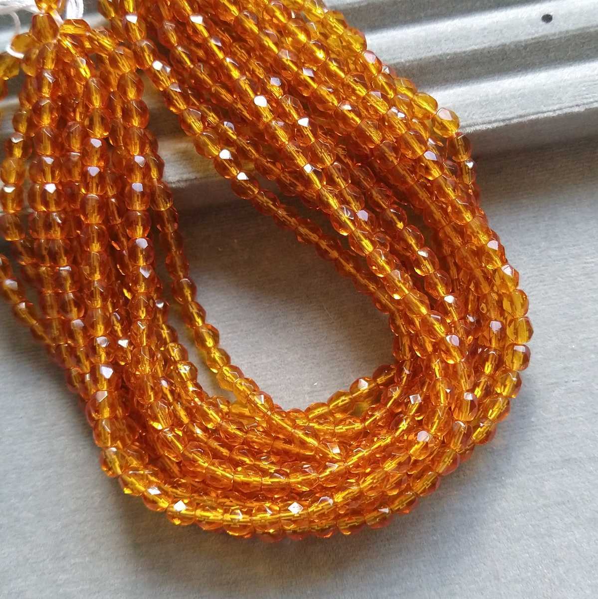 Yahoo!オークション - 55cm分 4mm ファイアポリッシュ チェコビーズ ト...