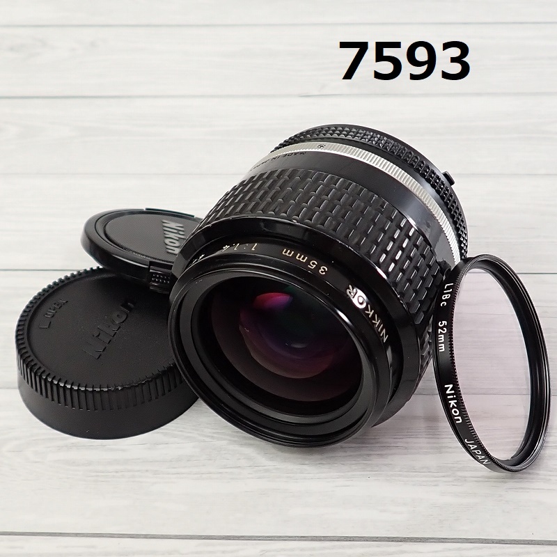 Yahoo!オークション - FK-7593 NIKON NIKKOR 35mm 1 1.4 絞り羽根ok 2...