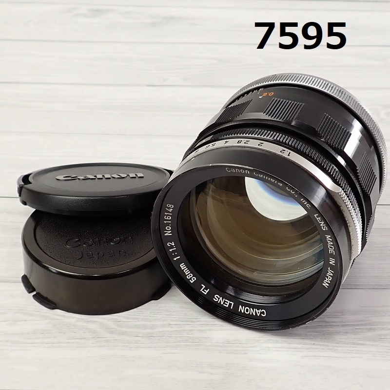Yahoo!オークション - FK-7595 CANON LENS FL 58mm 1 1.2 絞り羽根ok ...