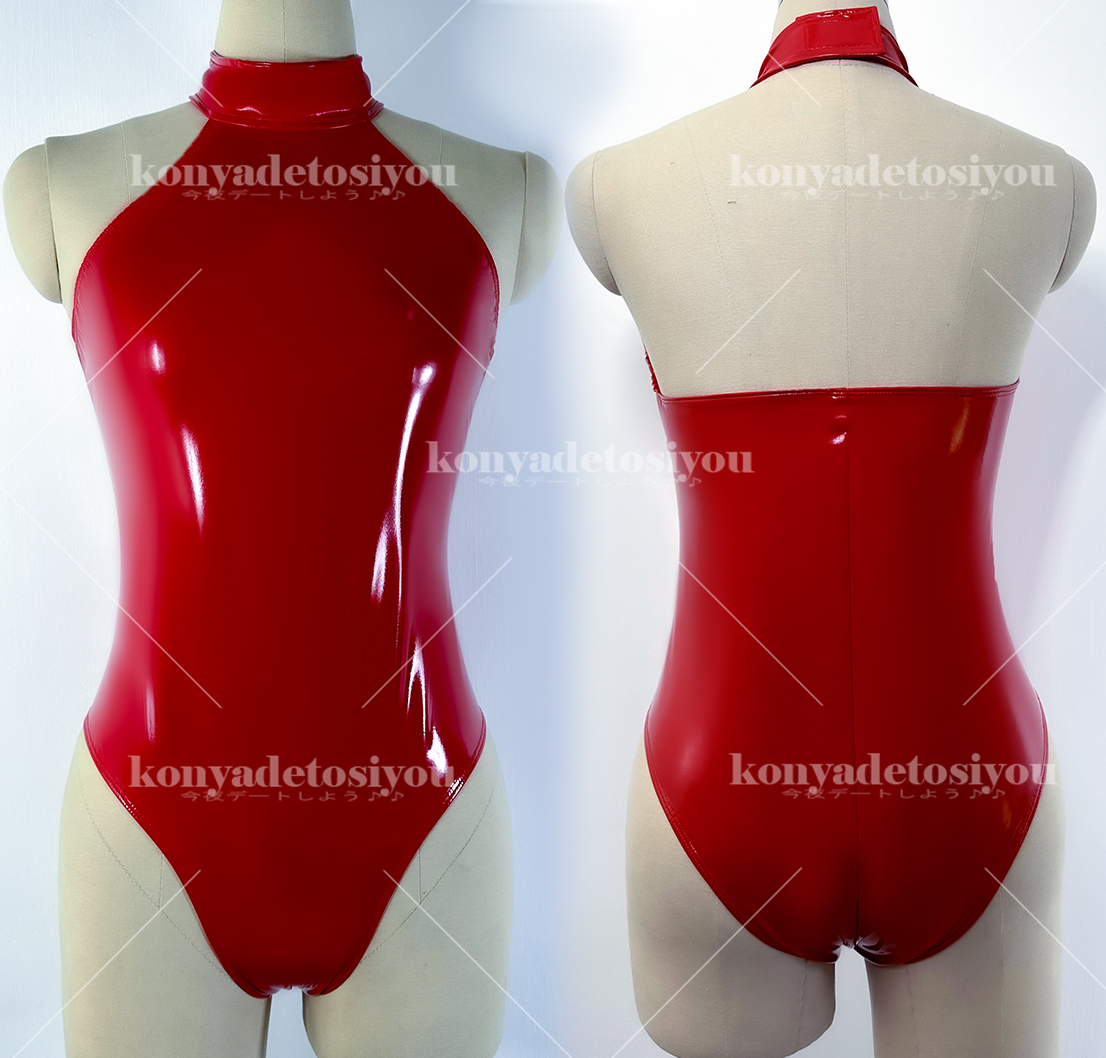 Yahoo!オークション - LJH23047赤 超光沢 バックシャン ハイレグ 水着...