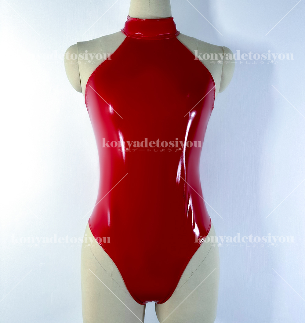 Yahoo!オークション - LJH23047赤 超光沢 バックシャン ハイレグ 水着...