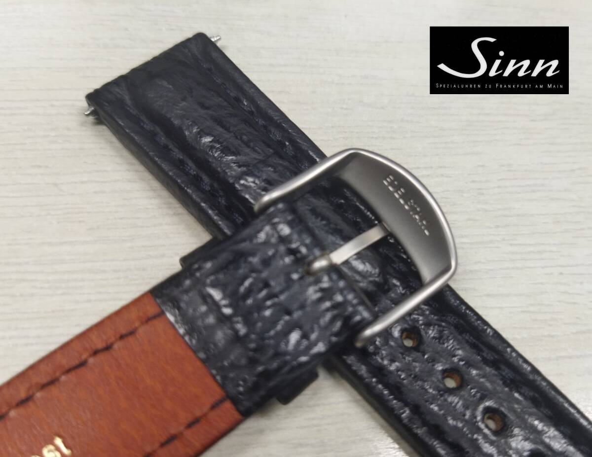 Sinn/ジン・純正シャークスキンベルト(20mm・black/黒)+純正 Sinn/ジン・純正シャークスキンベルト(20mm・black/黒)+純正