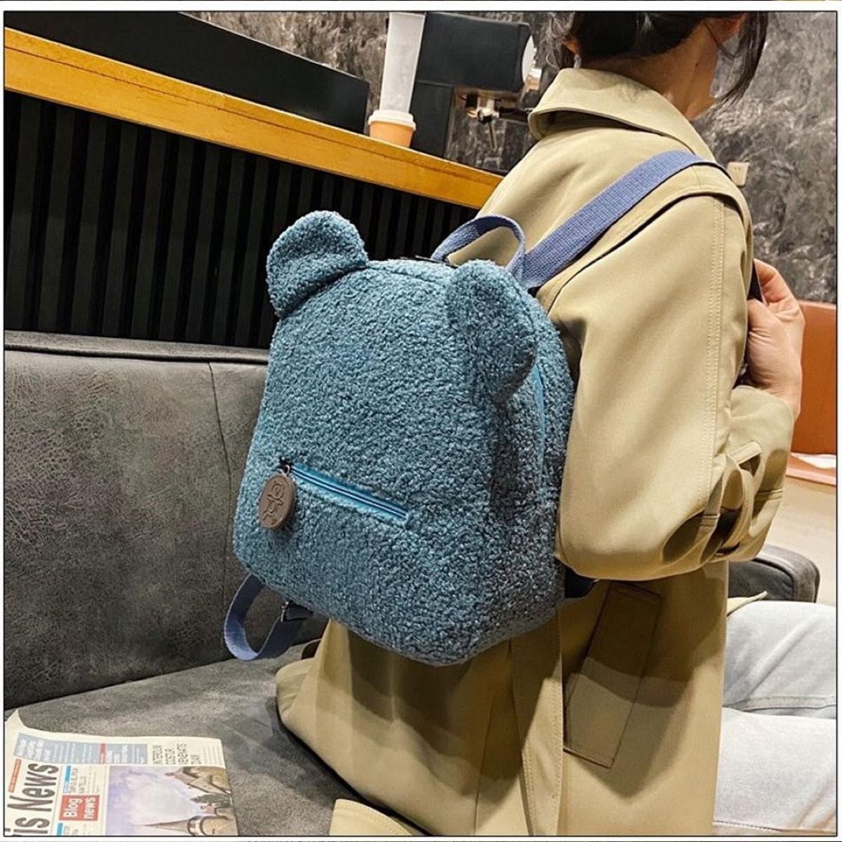 くまさんリュック ブルー 子ども レディース かわいい くまさんリュック ブルー 子ども レディース かわいい