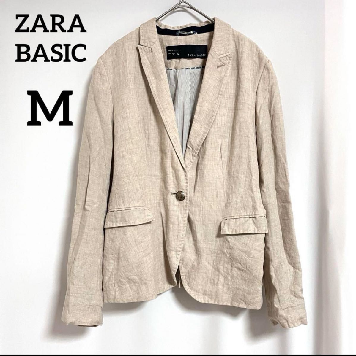 ZARA BASIC ザラベーシック テーラードジャケット リネン ZARA BASIC ザラベーシック テーラードジャケット リネン