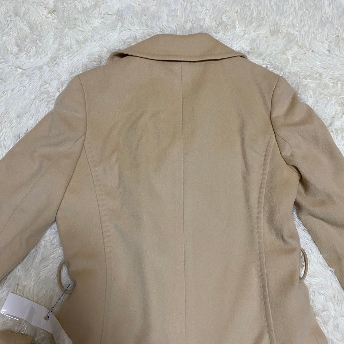 カシミヤ100%】\未使用/ ベルト付き ロングコート トレンチ カシミヤ100%】\未使用/ ベルト付き ロングコート トレンチ
