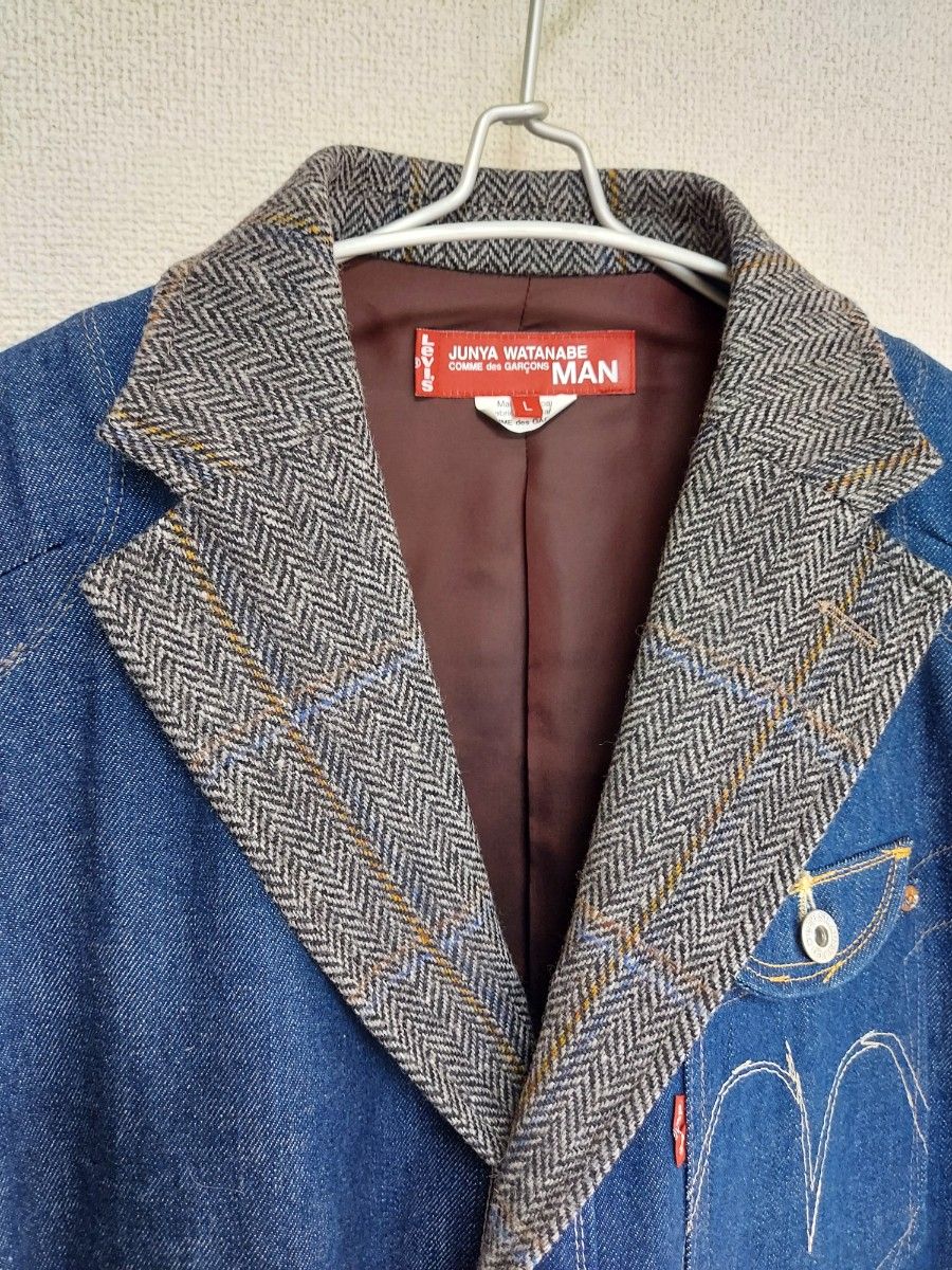 美品】Levi's ~COMME des GARCONS~ ツィード切替デニム 美品】Levi's ~COMME des GARCONS~ ツィード切替デニム