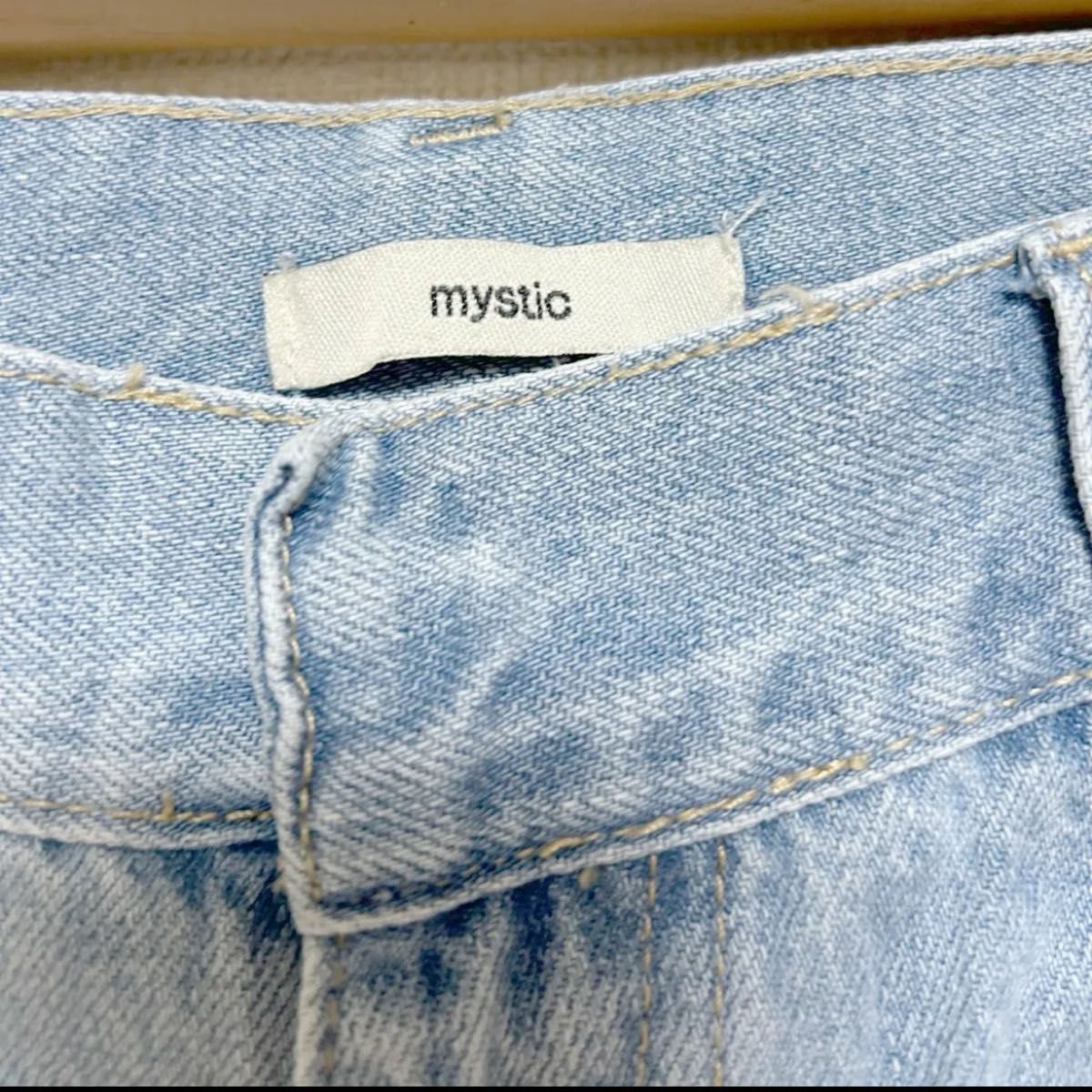 mystic(ミスティック)カーヴィーラインデニムジーンズワイド mystic(ミスティック)カーヴィーラインデニムジーンズワイド