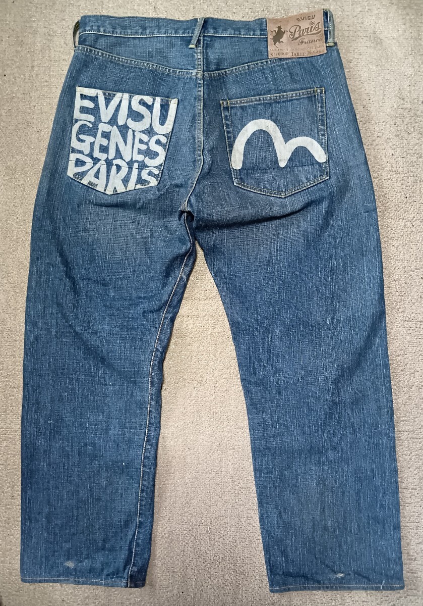Yahoo!オークション - 良品 雰囲気抜群 希少ビッグサイズ EVISU PARIS...