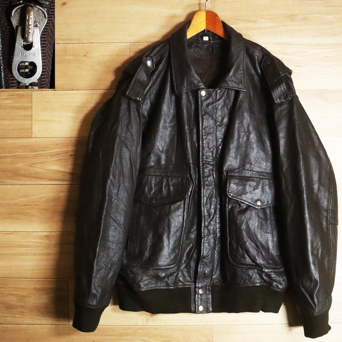 Yahoo!オークション - B5S/Y9.6-3 ユーロヴィンテージ フライトジャケ...