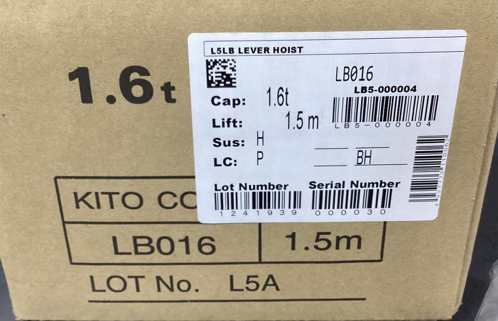 Yahoo!オークション - KITO LB016 レバーブロックL5形