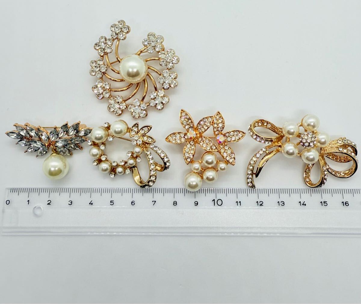 Yahoo!オークション - A026 ブローチ まとめ売り アクセサリー フェイ...