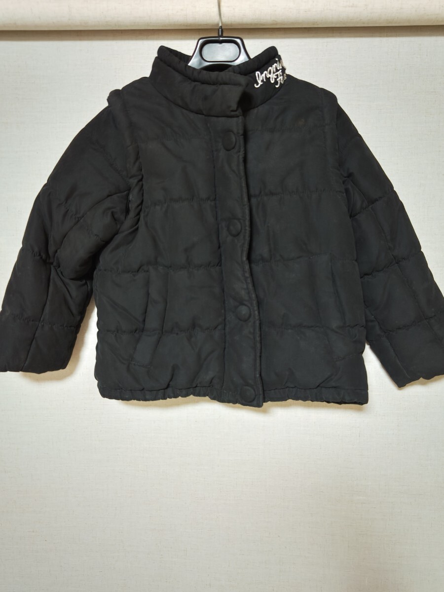 Yahoo!オークション - ALGY 中綿コート S 100〜110 黒