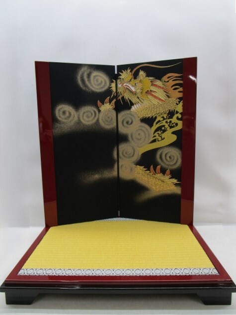 Yahoo!オークション - 平2341 御屏風 飾台 セット 21号赤塗飾台/22号...
