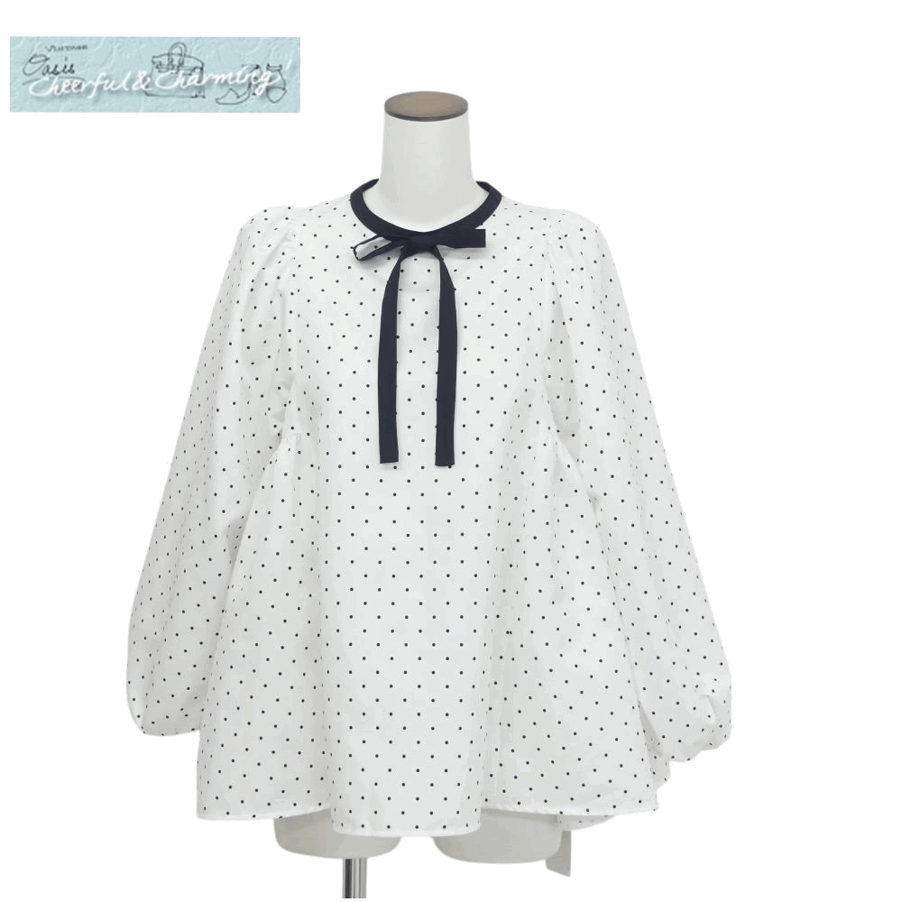 Yahoo!オークション - 新作 yori ヨリ ドットサイドギャザーブラウス 3...