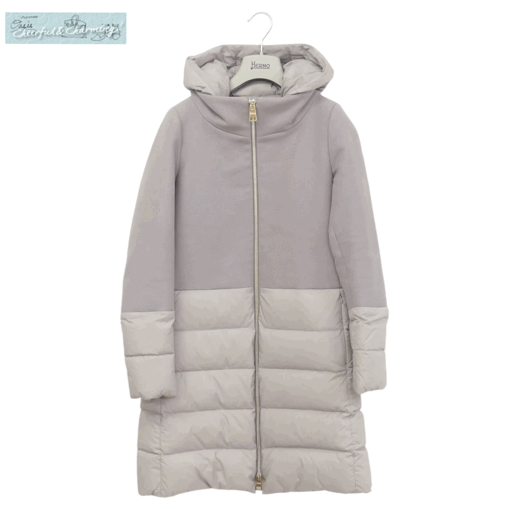 Yahoo!オークション - HERNO ヘルノ メルトンウール×ダウンコート 38 ...