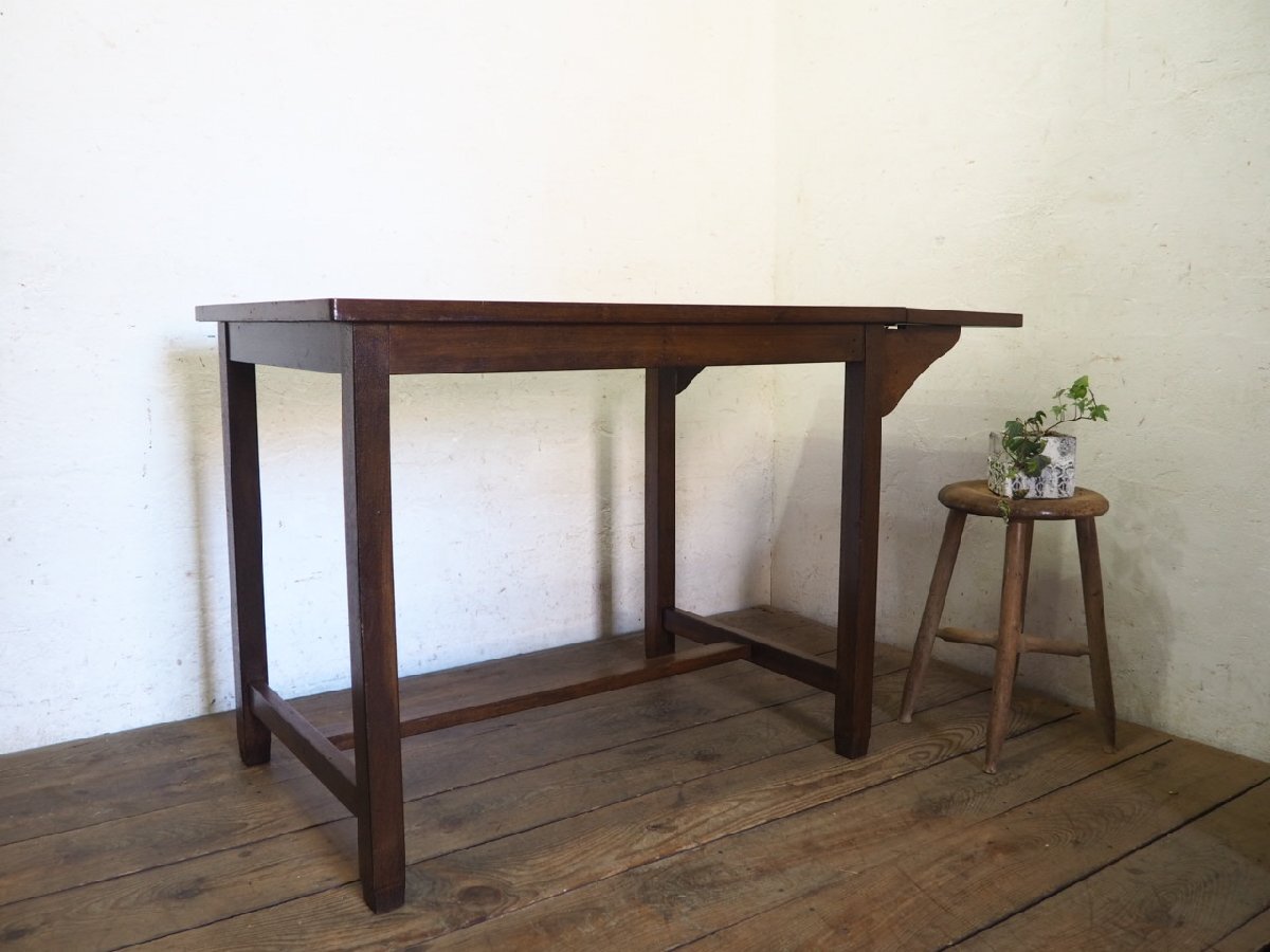 Yahoo!オークション - タS0017 天板最大W121cm×D60 5cm レトロな古い...