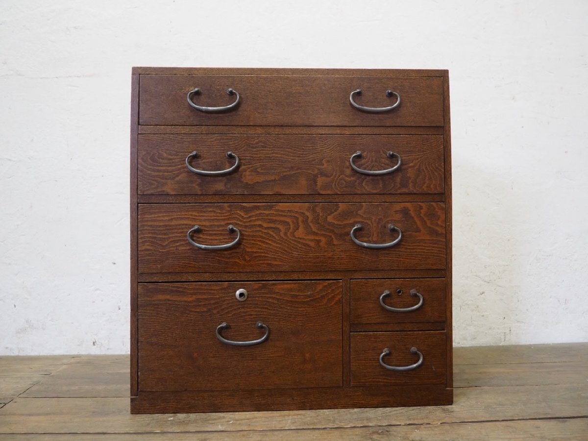 Yahoo!オークション - タR0464 H60 5cm×W57cm レトロな味わいの小箪笥...