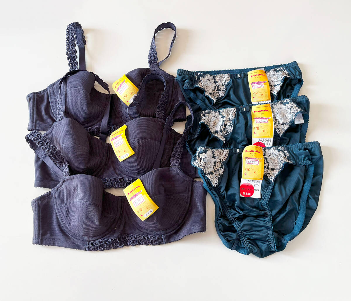 Yahoo!オークション - 新品 A85 ブラ＆ショーツセット異素材セット 日...