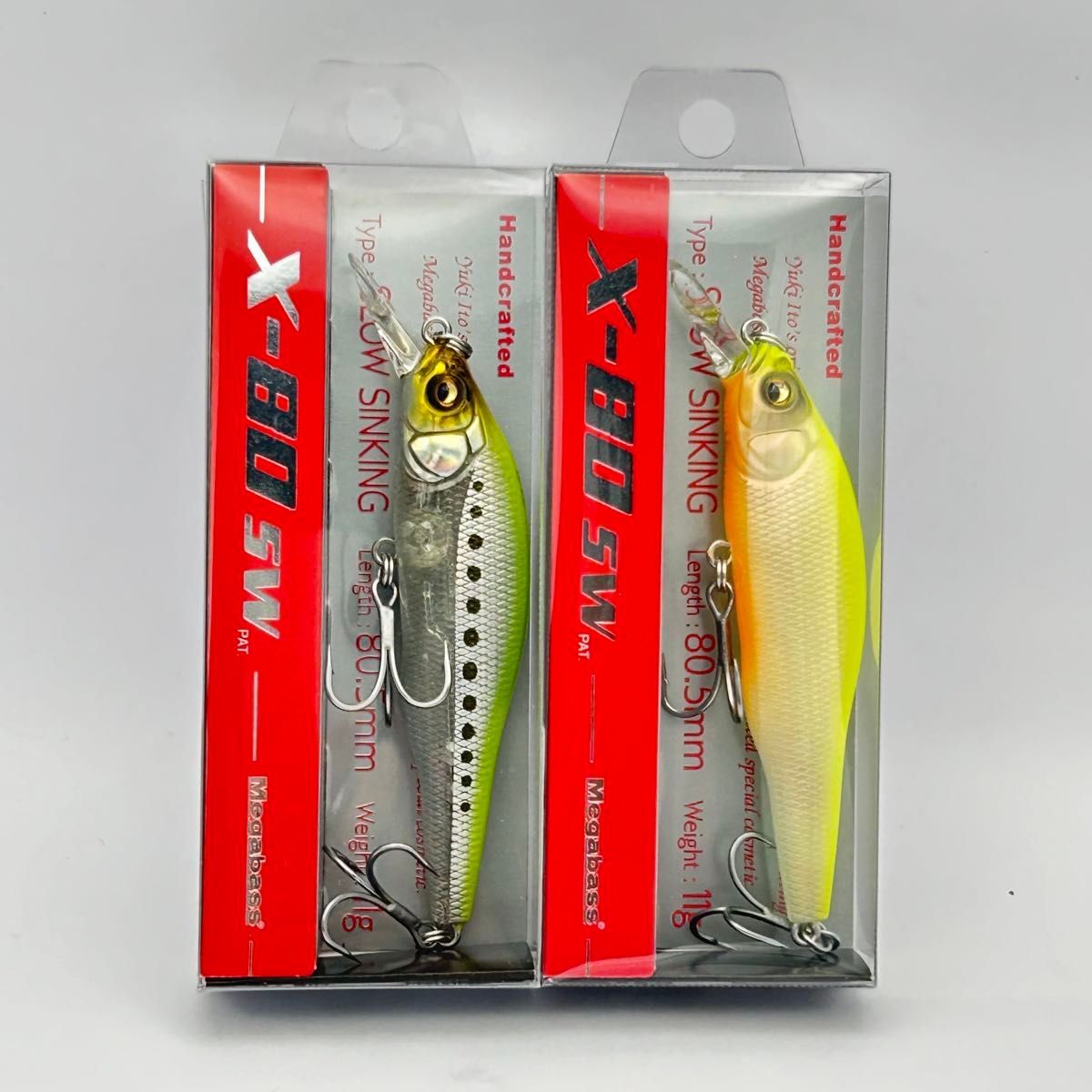 Yahoo!オークション - メガバス X-80 SW 2個 未開封 PM HOT SHAD & HT ...