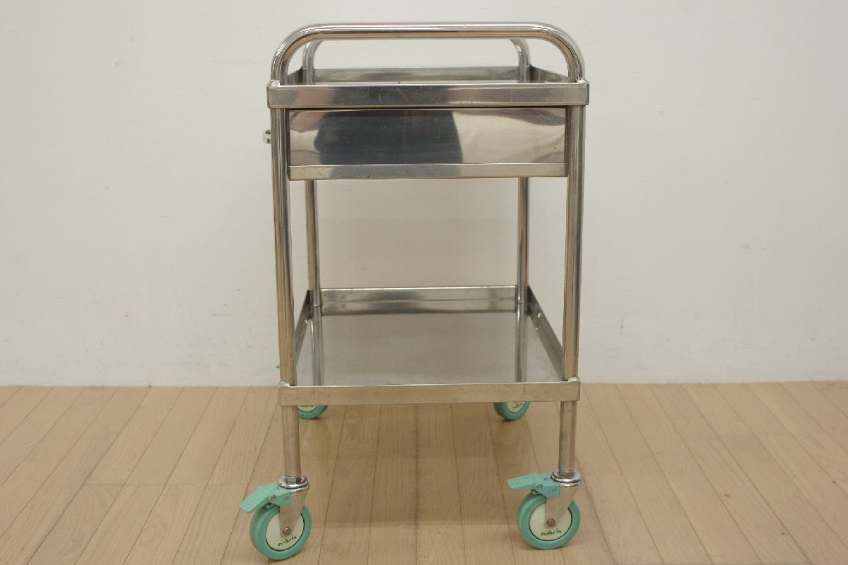 Yahoo!オークション - navis ナビス アズワン ステンレスカート ワゴン...