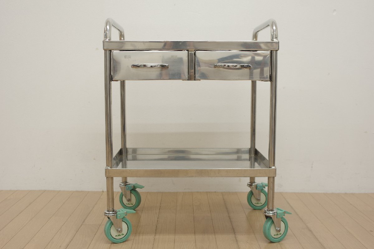 Yahoo!オークション - navis ナビス アズワン ステンレスカート ワゴン...