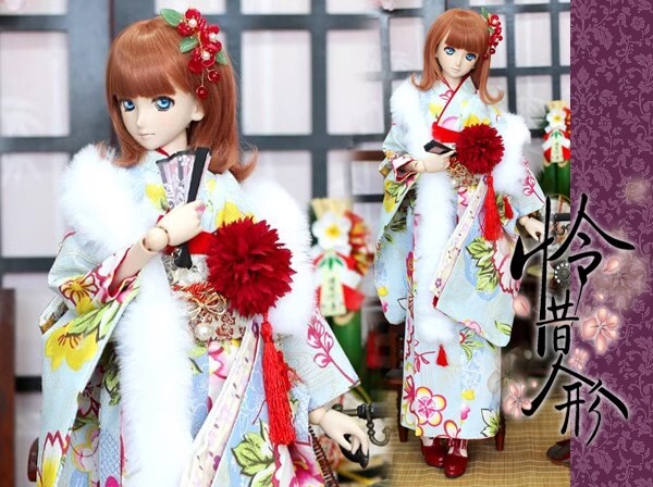 Yahoo!オークション - 【怜惜人形】DD SS|S|M|L|DY胸用お振袖着物 菊II...