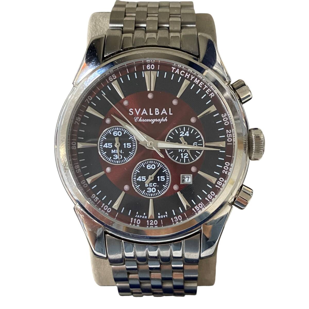 Yahoo!オークション - SVALBAL スヴァルバル SV11-MBR クロノグラフ ブ...