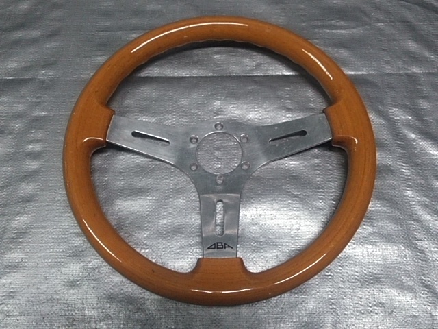 Yahoo!オークション - 希少 OBA ウッドステアリング 約35cm MADE IN IT...