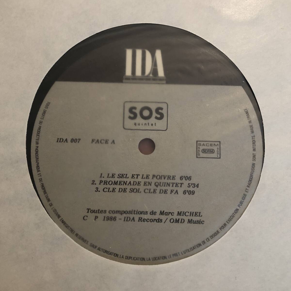 Yahoo!オークション - LP SOS 5 / SOS Quintet Marc Michel Umberto Pa...