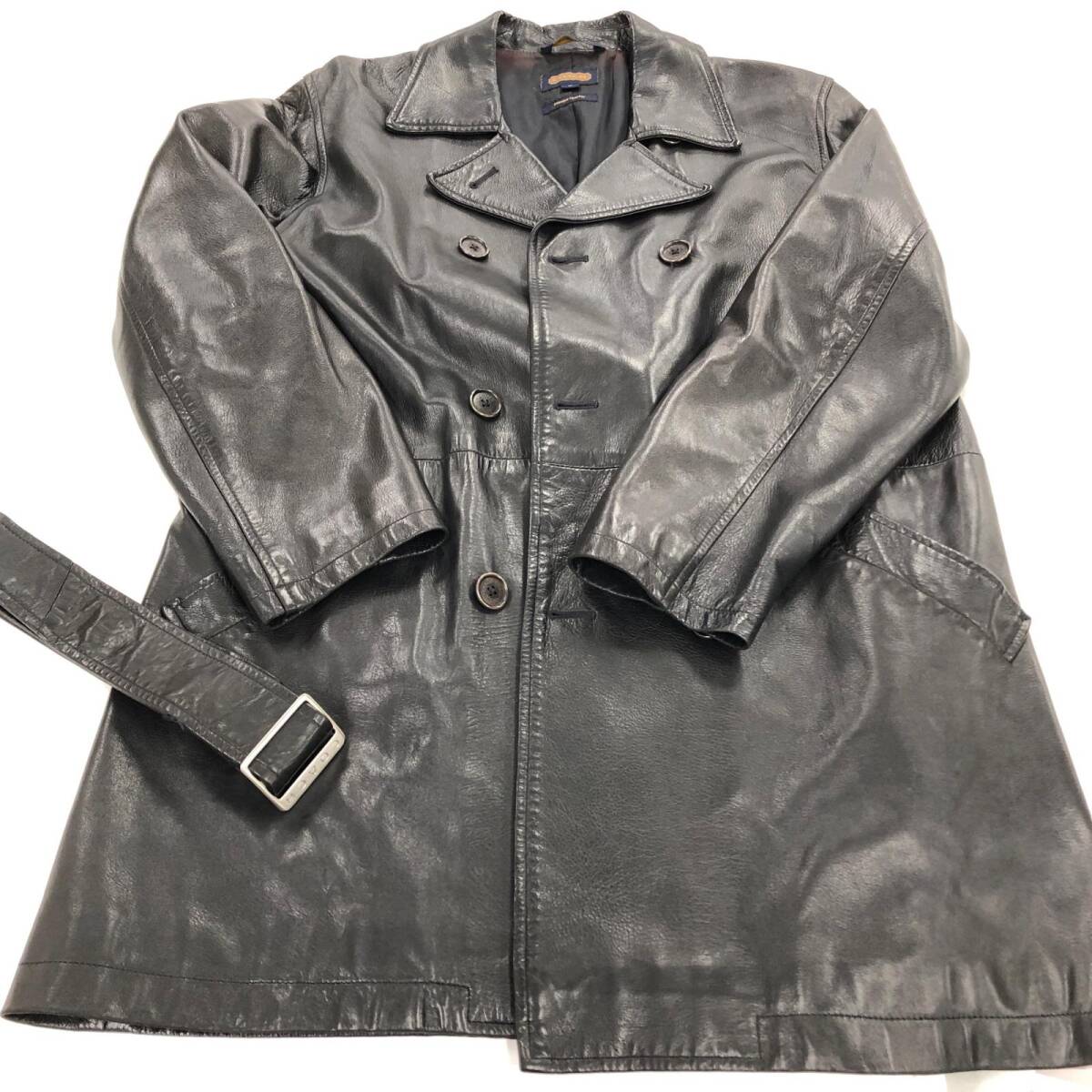 Yahoo!オークション - G1188 コーチ レザージャケット ジャケット ブラ...