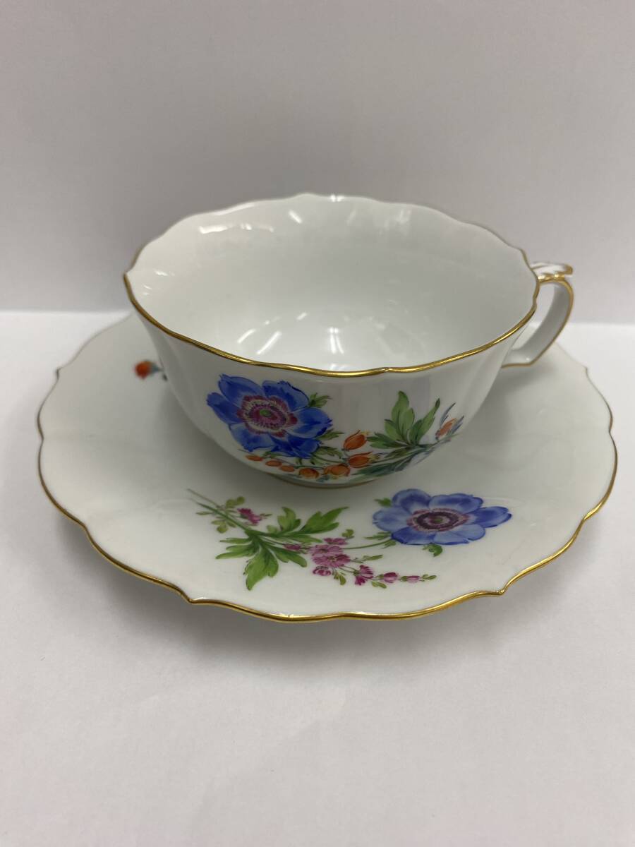 Yahoo!オークション - 6013 Meissen マイセン カップ＆ソーサー 花