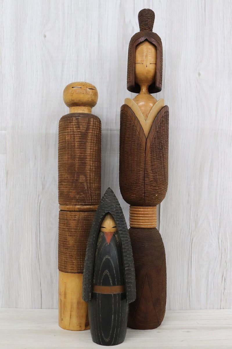 Yahoo!オークション - 【行董】向山 創作こけし 総重量6.3kg 縦最大73c...