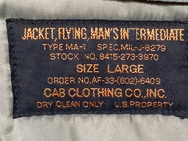 Yahoo!オークション - CAB CLOTHING MA-1 黒タグ 激シブ ダメージング...