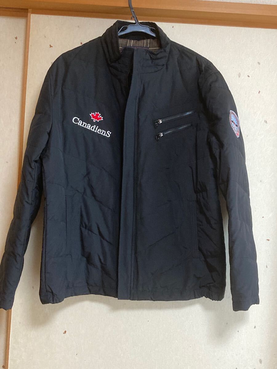 Yahoo!オークション - CanadienSカナディアンズ 黒ダウンジャケット サ...