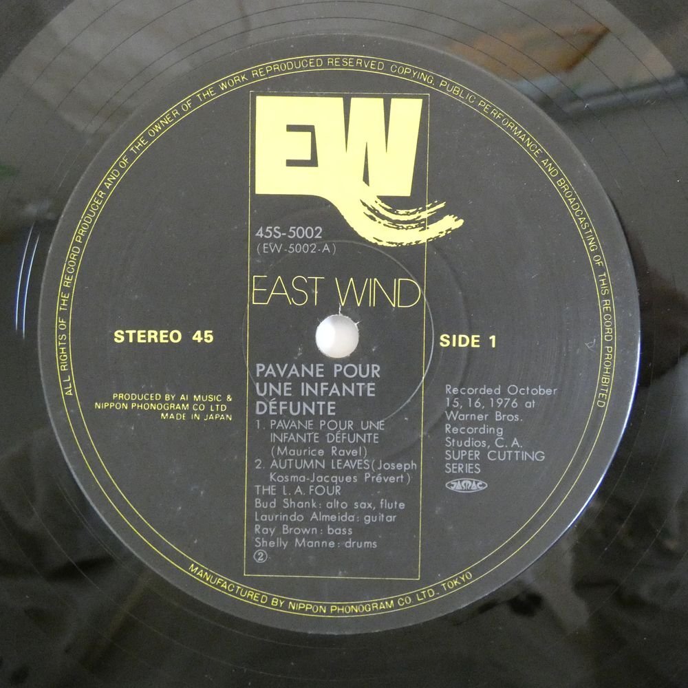 Yahoo!オークション - 48029302 【帯付/高音質45RPM】L.A. 4 / Pavane ...