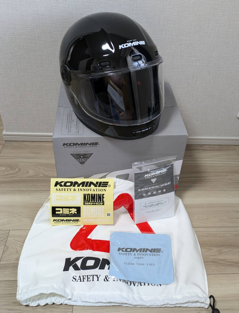 Yahoo!オークション - KOMINE コミネ | HK-190 ネオレトロフルフェイス...