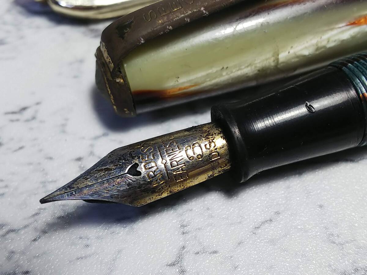 Yahoo!オークション - 1149 万年筆ボールペン セルロイド セット cross